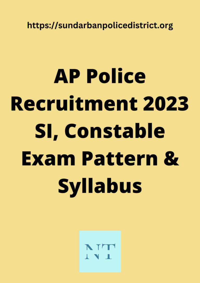 AP Police Recruitment 2023 slprb.ap.gov.in SI, Constable Exam Pattern ...